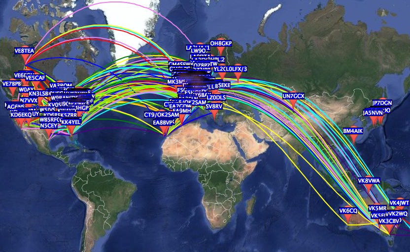 Comparing a 1/4w Trap Vertical with OCF Dipole using WSPRlite