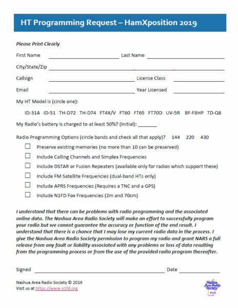 Get A Custom Program for Your HT - Nashua Area Radio Society