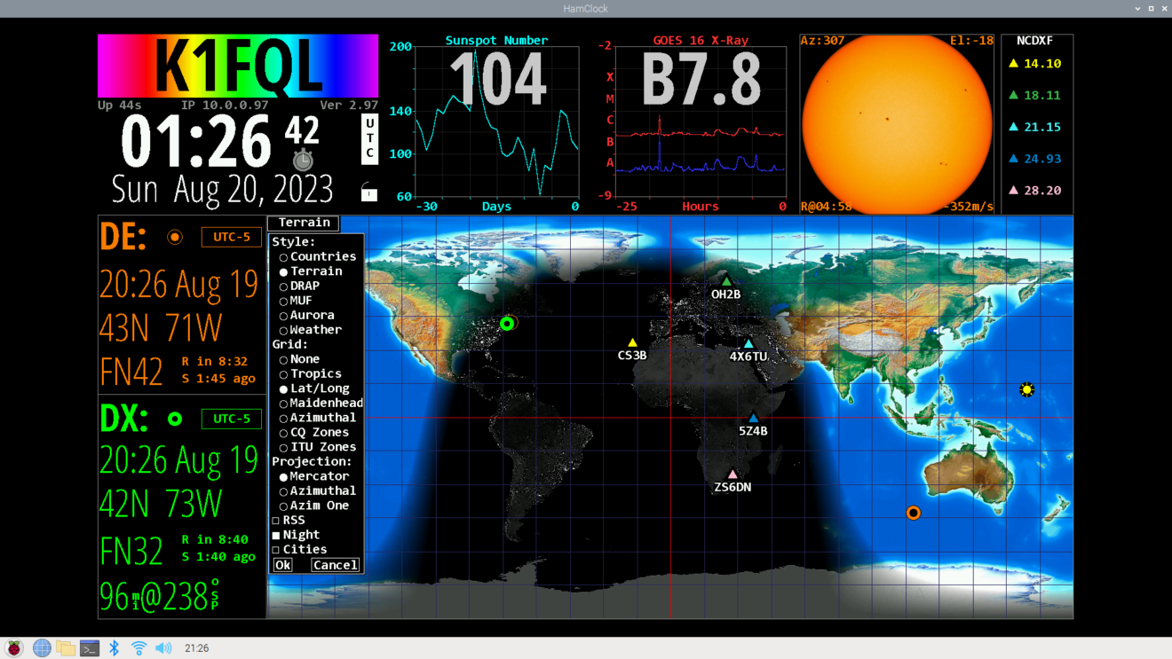 Fun with the Clear Sky Institute HamClock - Nashua Area Radio Society